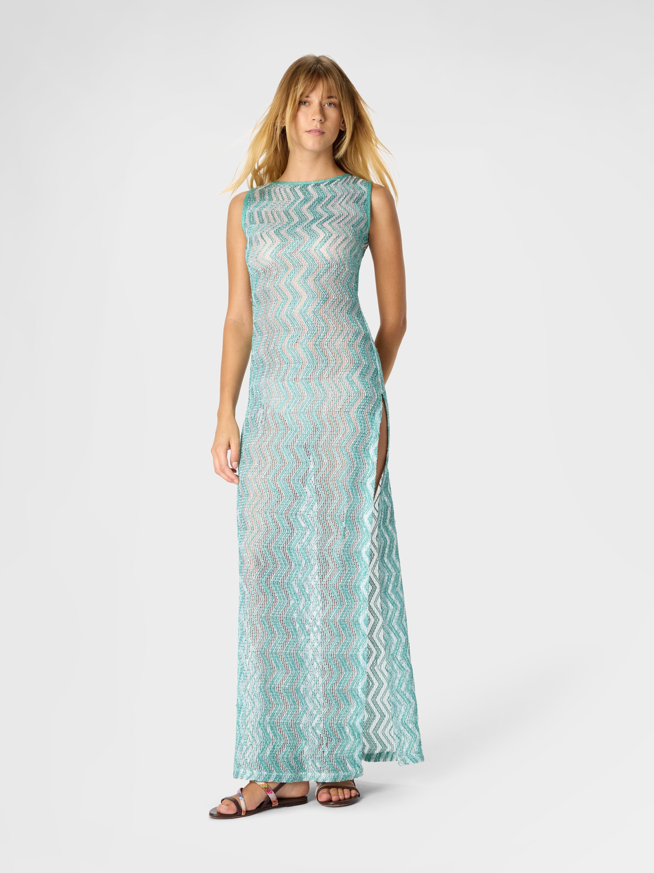 MISSONI Missoni Zigzag Sequined Mesh Maxi Dress